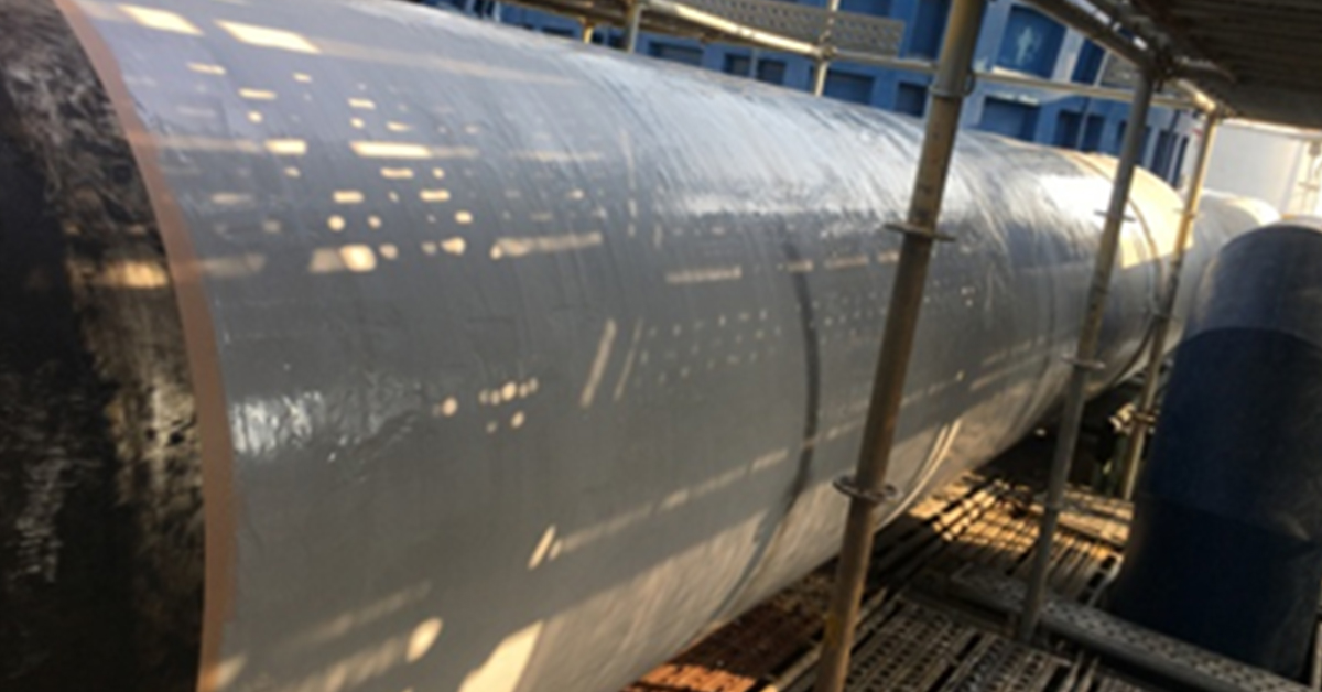 PMX-52吋管防蝕修補工程 - 台灣波力梅 - Thortex,ORAPI,PMX,陶瓷複合,泵浦,隔冷熱,熱交換器,VOC,氟素脂